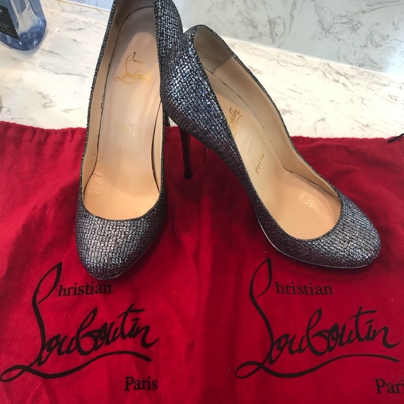 Christian Louboutin | Shoes | Christian Louboutin Filo Silver Lady ...